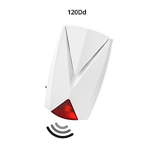 QWORK Power Failure Alarm, 2 Pack, 118 db Loud Siren with LED Light, 110V to 220V, Off/On Alert