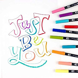 Tombow Pen Retro Dual Brush Markers, 10-Pack, 10 Piece