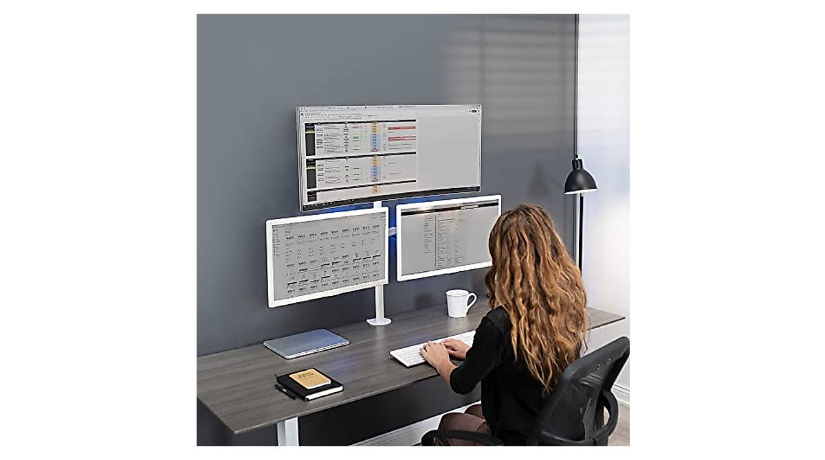 VIVO Triple LCD Monitor Stand - Heavy Duty & Adjustable