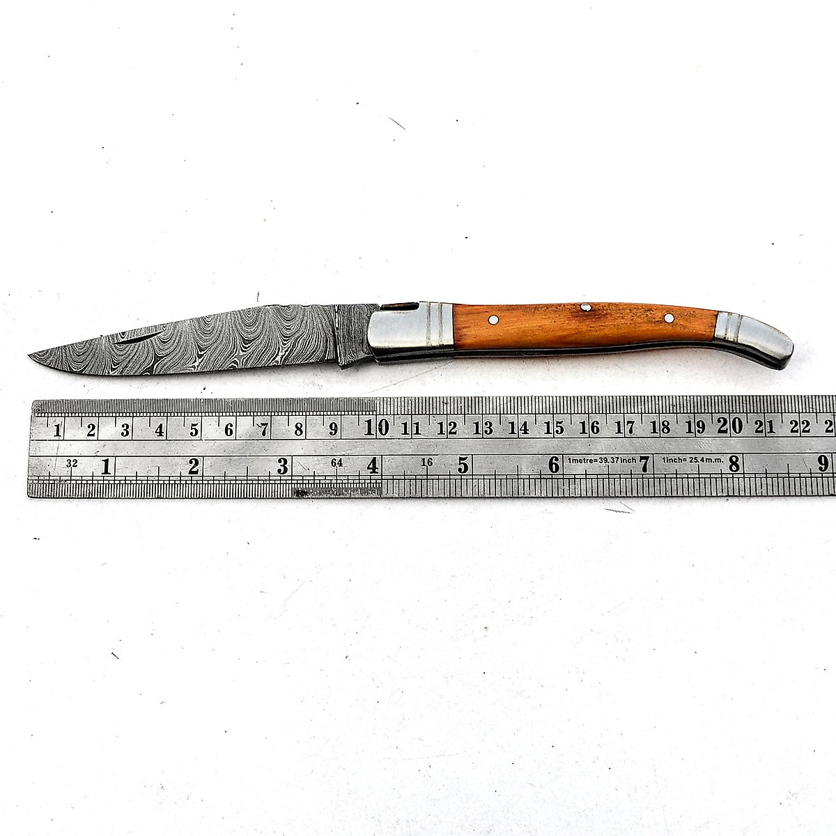 PAL 2000 KNIVES FOL-9695 Custom Handmade Damascus Steel 9 Inches Folding Pocket Hunting Knife