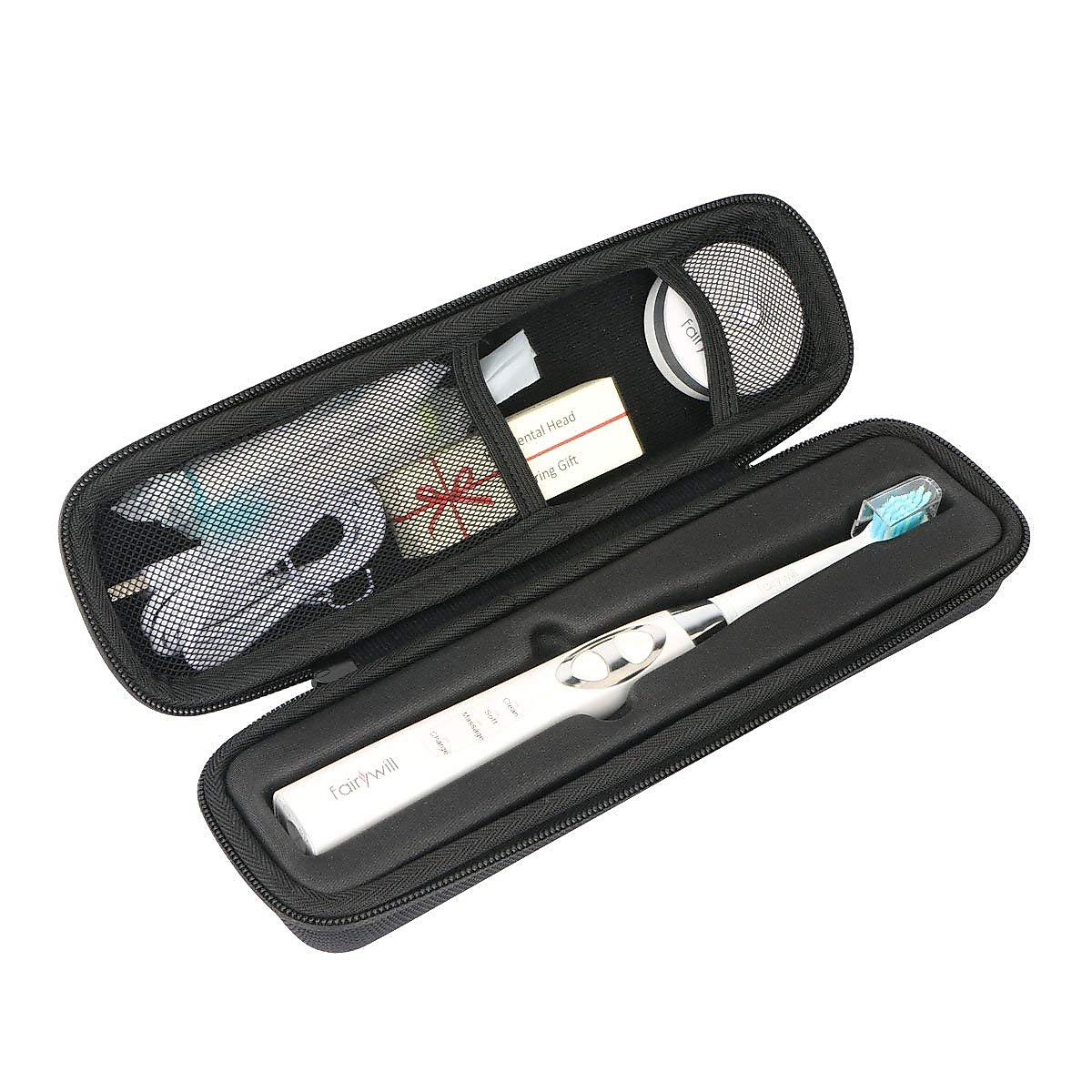 khanka Electric Toothbrush Travel Case with 2 Pack Toothpaste Cap Compatible with Philips and Oral-B