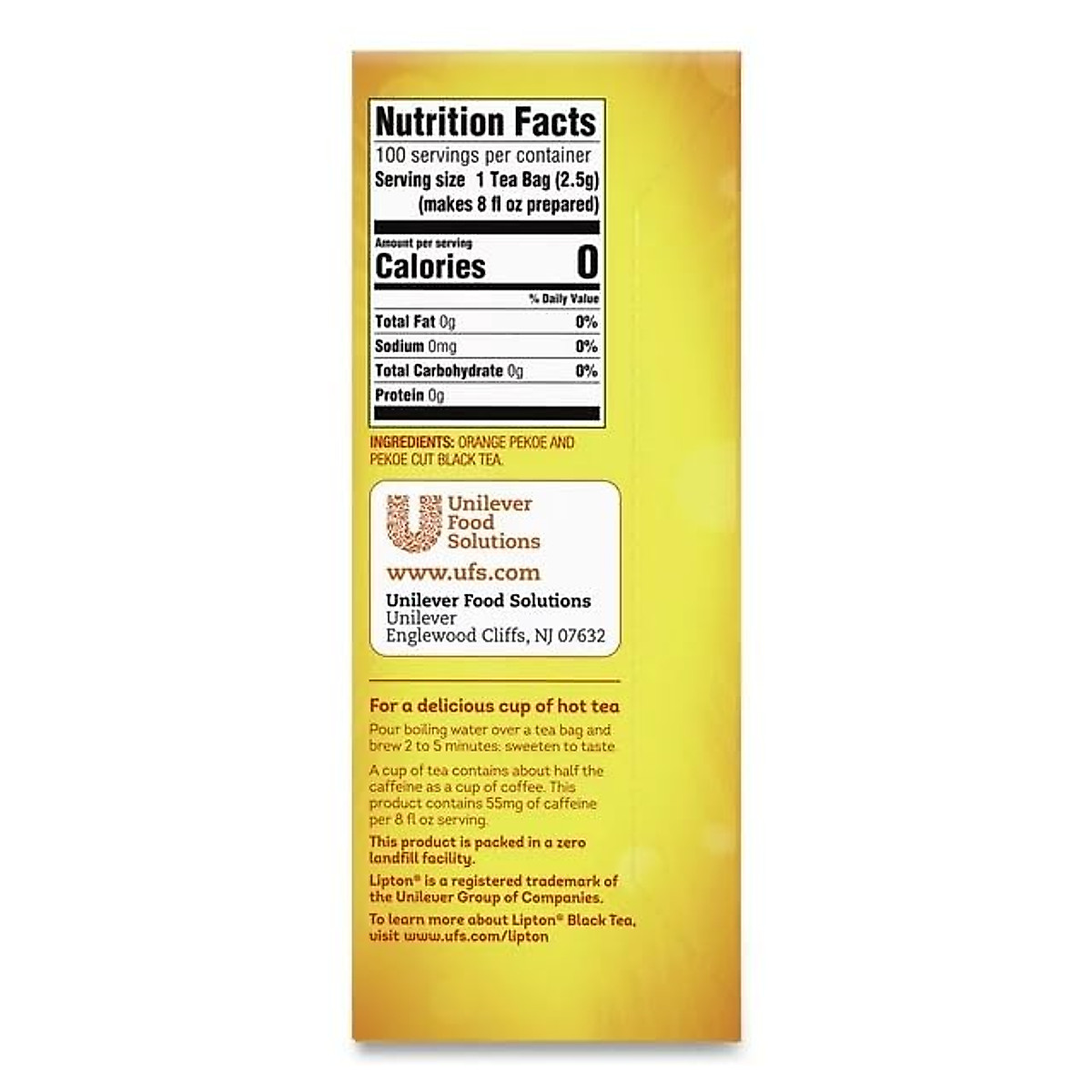 Lipton Black Tea, Loose, 1/2 pound Boxes (Pack of 6)