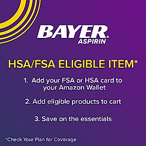 Bayer Back & Body Extra Strength Aspirin, 500mg Coated Tablets, Fast Relief at the Site of Pain, Pain Reliever with 32.5mg Caffeine, 200 Count