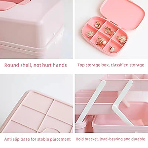 JRIQH Hair AccessoriesOrganizer for Girls,Lockable 3-layers Folding Craft Organizers,Multipurpose Storage Case for Hair Accessories,Jewelry,Arts & Crafts,Makeup accessories