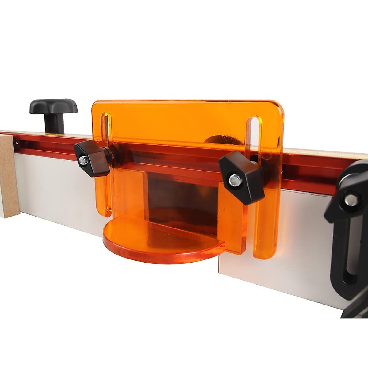 O'SKOOL 24 Inches Long Router Table Fence System with Feather Board, Bit Guard, Adjustable Stop and Dust Port