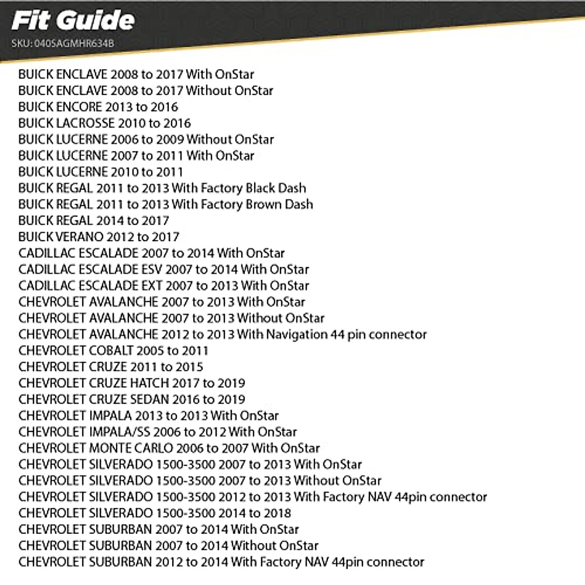 Scosche Compatible with Select 2005 to 2020 Buick, Cadillac, Chevrolet, GMC, Hummer, Pontiac and Saturn Vehicles 6.5” - 6.75” Speaker Adapters for (1 Pair) SAGMHR634