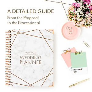 Wedding Planner - Undated Bridal Planning Diary and Organizer, Hard Cover, Pockets & Online Support