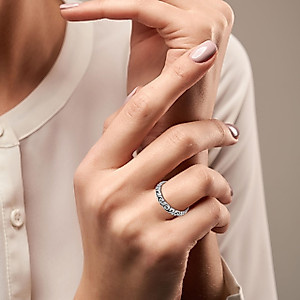 AeraVida Delicate Filigree Swirls and Accents .925 Sterling Silver Band Ring Sizes 6-9 for Versatile and Daily Fashion Accessories with a Cute and Trendy Vibe