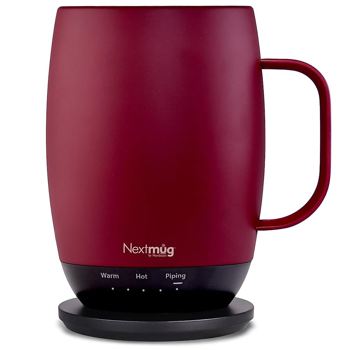 Nextmug Plus - Temperature-Controlled, Self-Heating Coffee Mug (Burgundy - 18 oz.)