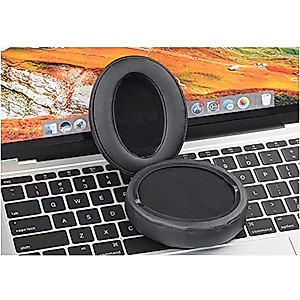 Aiivioll Compatible with Sennheiser Momentum 2.0 Ear Cushions, Isolating Headphone Cushion Memory Foam Replacement Earpads (Black +Black Net)