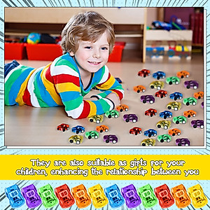 144 Pieces Pull Back Car Party Favors Mini Car Toys Bulk Friction Powered Small Racing Cars Colorful Pullback Vehicles for Birthday Goodie Bag Fillers Reward Carnival