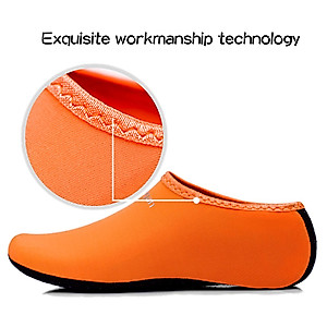 JIASUQI Quick Dry Pool Beach Athletic Aqua Water Shoes Socks for Women Men Black XL 8.5-10.5 Women,7-8 Men