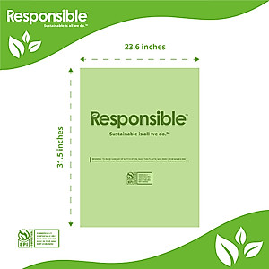 Compostable Tall Kitchen Trash Bags 13 Gallon - Heavy Duty Multipurpose Bin Liners for Food Scraps, Yard Waste & Compost (200 Count)