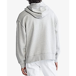 Calvin Klein Men's Relaxed Fit Archive Logo Fleece Full Zip Hoodie, Heroic Grey Heather, Large