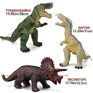 Gzsbaby 6 Piece Jumbo Dinosaur Toys for Kids and Toddlers, Dinosaur Toys for Kids 3-5, Large Soft Dinosaur Toys for Dinosaur Lovers - Perfect Dinosaur Party Favors, Birthday Gifts