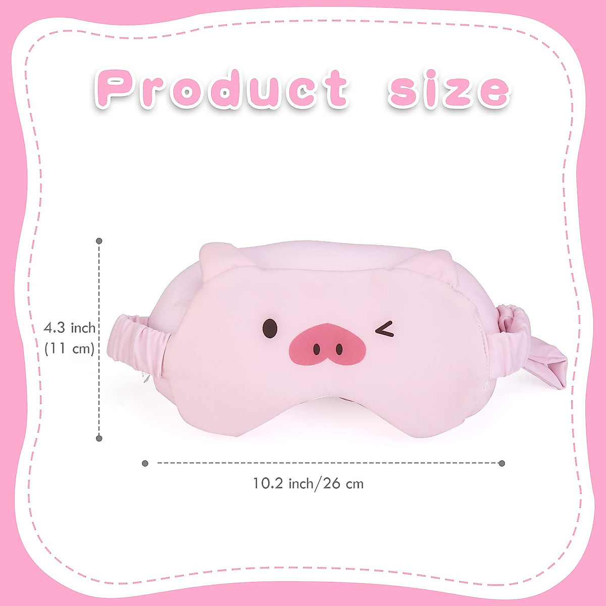 SSAWcasa 2 in 1 Travel Pillow and Eye Mask,Kids Adult Soft Plush Novelty Pillow Cushion Eye Mask Combo Supports The Head,Neck and Chin-for Airplane,Train,Car or Outdoor,Camping,Hiking (Pink)