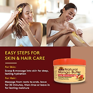 Okay Mango Butter100% Natural | Deep Conditioning , Hydration & Smooth | 7 Oz (Package May Vary)