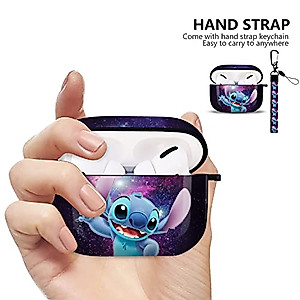 Airpods Pro Case Designed for Apple AirPods Pro,Full Protective Case Cover with Keychain and Lanyard,Shockproof Anti Case for Airpods Pro Charging Case (Waved Stitch)