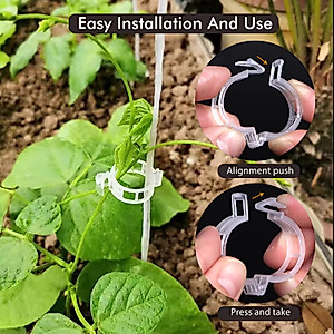 120Pcs Plant Support Clips, Plastic Trellis Plant Support Clips for Support, Garden Clips, Grape Vine, Tomato Vegetables Trellis Clips, Garden Clips to Grow Upright Makes Plants Healthier