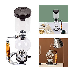 Retro Style Siphon Coffee Maker Heat Resistant Tea Maker Machine for Office Dining Room Kitchen Gifts, 5 Cup