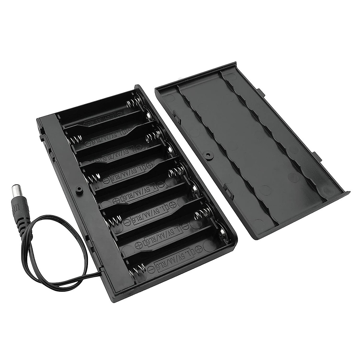 ZZLZX 1PC Male Connector 8-Cell Battery Box Socket Connector, 8x1.5V 12V DC Battery Holder Case Box Male Connector with Wired ON/Off Switch