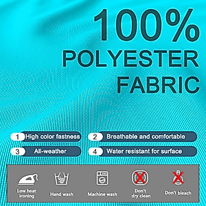 ClawsCover 17Pack Outdoor Seat and Back Cushions Replacement Covers Fit for 8 Pieces 7-Seater Wicker Rattan Patio Furniture Conversation Set Sectional Couch,Turquoise-Include Cover Only