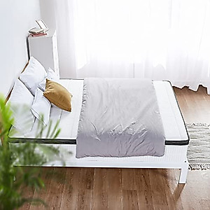 Oleesleep 13 Inch Dual Layered Gel Hybrid Memory Foam Mattress, CertiPUR-US Certified, Gray, King