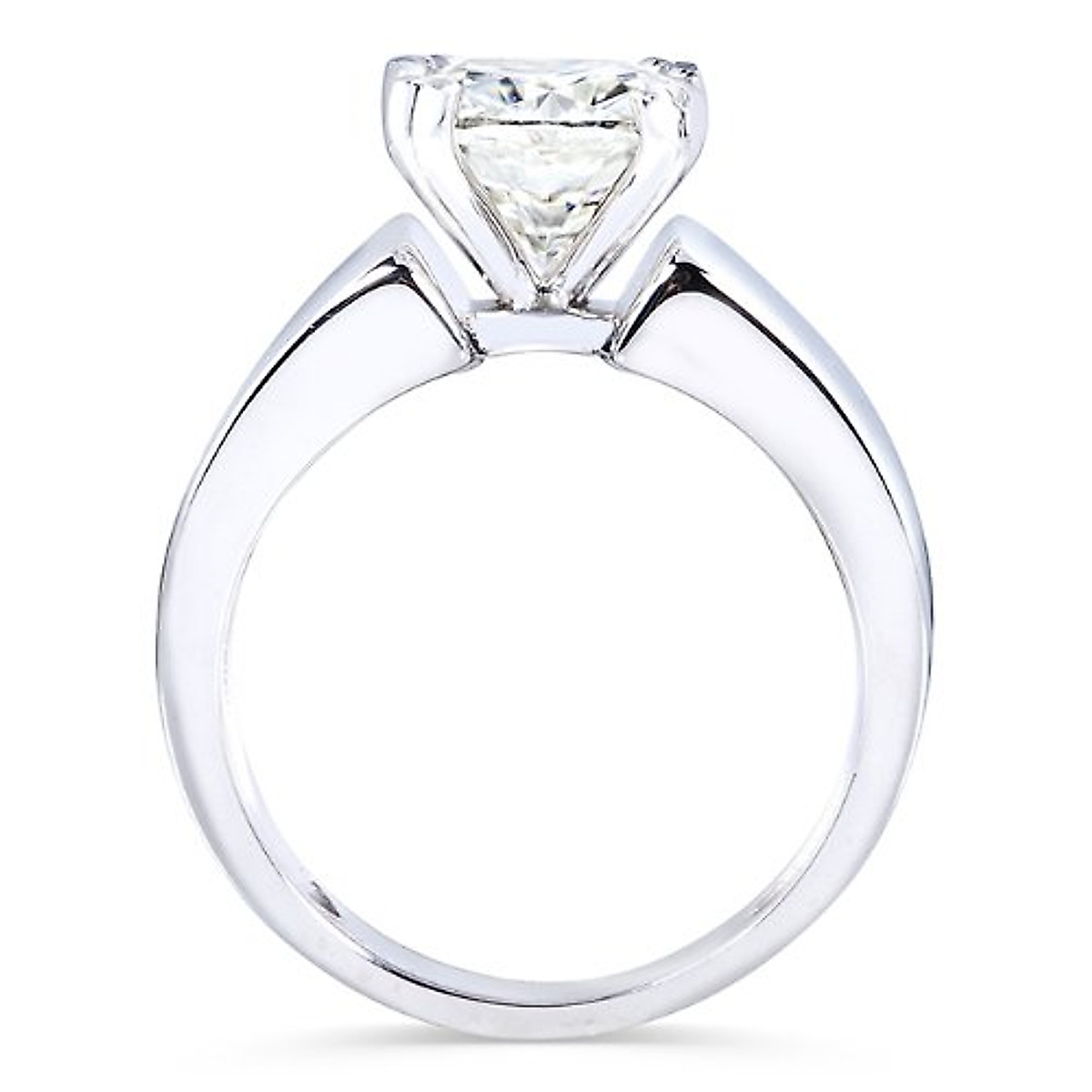 Kobelli Cushion-cut Moissanite Solitaire Engagement Ring 2 CTW 14k White Gold, Size 7