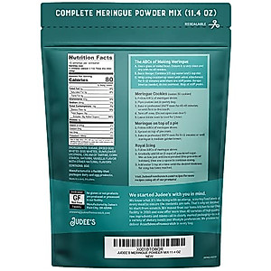 Judee’s Complete Meringue Powder Mix 11.4 oz - Great for Baking and Decorating - No Preservatives - Gluten-Free and Nut-Free - Make Meringue Cookies, Pies, Frosting, and Royal Icing