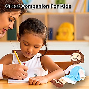 LSYDCARM 13inch Jesus Toy My Friend Jesus Toys Savior Christian Classic Religious Savior Jesus Stuffed Plush Doll Toys (Blue)