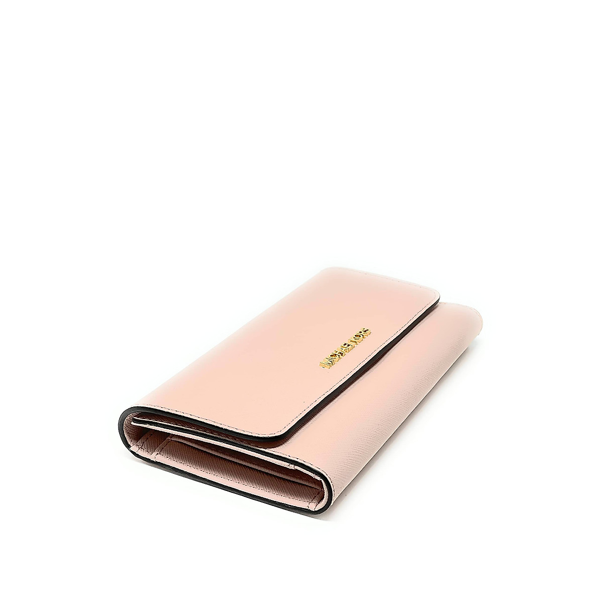 Michael Kors Women's Leather Jet Set Travel Large Trifold Wallet In Powder blush