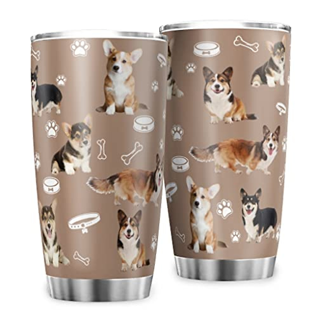 WmhrYpzhL Corgi Travel Mug Dog Coffee Cup Stainless Steel Insulation Tumbler with Lid For Home Office School Outdoor Gifts Corgi