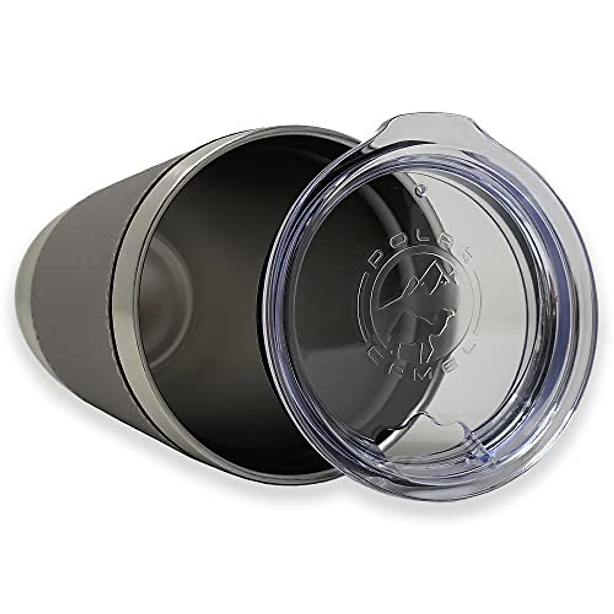 LaserGram 20oz Vacuum Insulated Tumbler Mug, Flag of El Salvador, Personalized Engraving Included (Faux Leather, Gray)