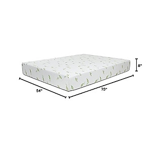 NapQueen Full Size Mattress, 8 Inch Anula Green Tea Infused Memory Foam Mattress, Full Size Mattress Bed in a Box, CertiPUR-US Certified Mattress