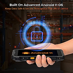2023 Newest Android Barcode Scanner, Android 11, Mobile Handheld Computer, Wi-Fi 6 MUNBYN Rugged PDA Data Terminal SE4710 Zebra Scanner, 1D 2D QR Barcode Scanner with Case for Retail Warehouse Scanner