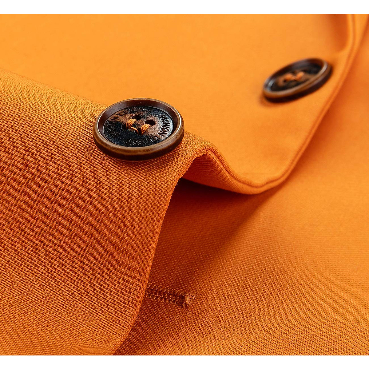 UNINUKOO Men's Suit Slim Fit 2 Button 2 Piece Suits for Men Party Formal Dress Solid Tuxedo Blazer Jacket Pants Set US Size 40 Orange