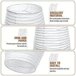 ibasenice Paper Floor Lamp Shade Classic Modern Paper Floor Light Bulb Cage Guard for Bedside Lamp Floor Lamp Living Room Decoration