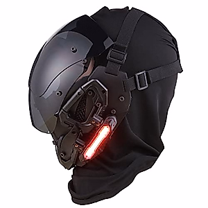 Marikito Cyberpunk Mask Helmet Futuristic Mask Techwear Mask Sci Fi Mask Gothic Mask Halloween Cosplay Costume Mask Suitable For Any Adult