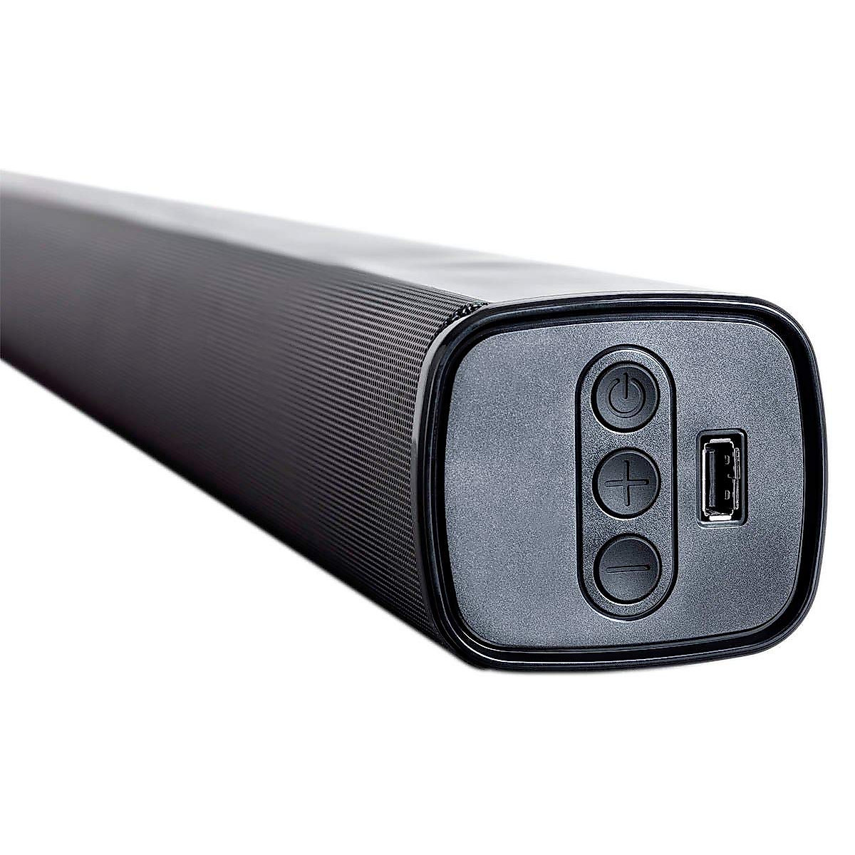 Monoprice SB-100 2.1-ch Soundbar - Black & Universal Soundbar Bracket with Adjustable Arms, Fits Displays 23in to 65in, Soundbars Up to 33lbs, Black, 139489