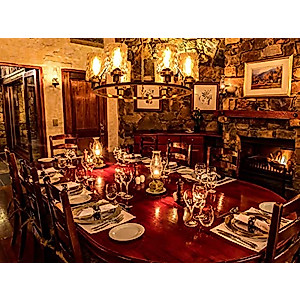 GoldSwift 3 Pack Amber Hammered Glass Lamp Shade Replacement, 6" Tall, Water Ripple Cylinder Glass Lighting Fixture Lampshade Globe Cover for Chandelier Pendant Light Wall Sconce, 1-5/8 Inch Fitter