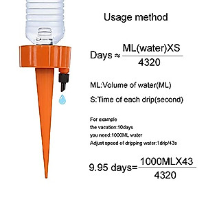 24 Pcs Plant Self Watering Spikes, Garden Plant Self Watering Devices, Automatic Drip Irrigation Spikes with Slow Release Control Valve Switch for Outdoor Indoor Vacation Holiday Plant Watering