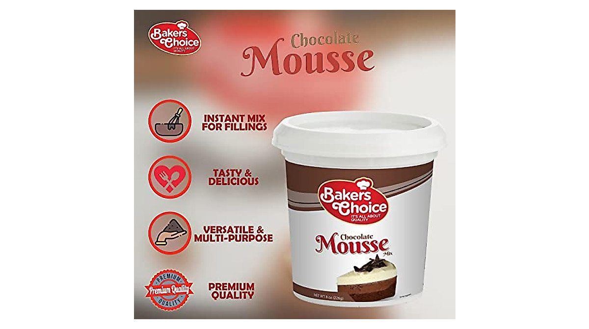 Baker's Choice Chocolate Mousse Mix - 8 oz Instant Dessert