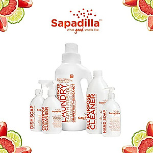 Sapadilla Grapefruit + Bergamot High Efficiency (he) Biodegradable Laundry Detergent Liquid , 32 Ounce
