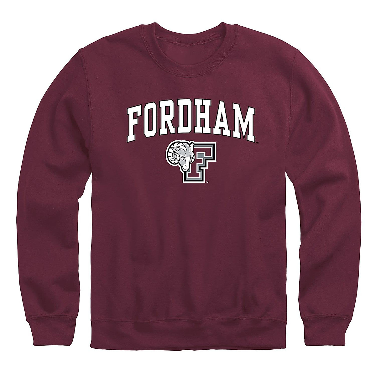 Barnesmith Fordham University Adult Unisex Crewneck Sweatshirt, Spirit, Maroon, Small