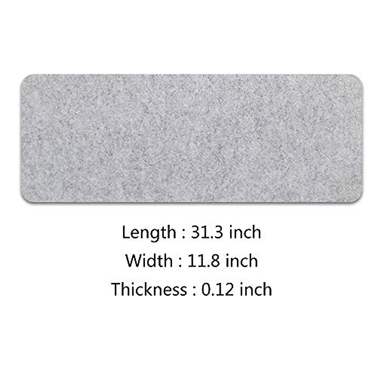 FireBee Extended Gaming Mouse Pad Non-Slip Desk Pad Protector Office Writing Mat Felt Base 0.12 Inch Thick (Light Gray)