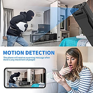 Crazytree Small Wireless WiFi Portable Camera, Security Body Cameras 1080P HD with 180° Pivoting Wide Angle Lens Remote Phone APP Room Pet Camera