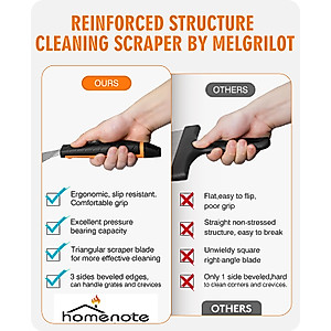 HOMENOTE Griddle Cleaning Kit for Blackstone, Professional Griddle Scraper Kit with Reinforced Heavy Duty Griddle Scraper, Grill Bricks, Scouring Pads with Handle 9pcs