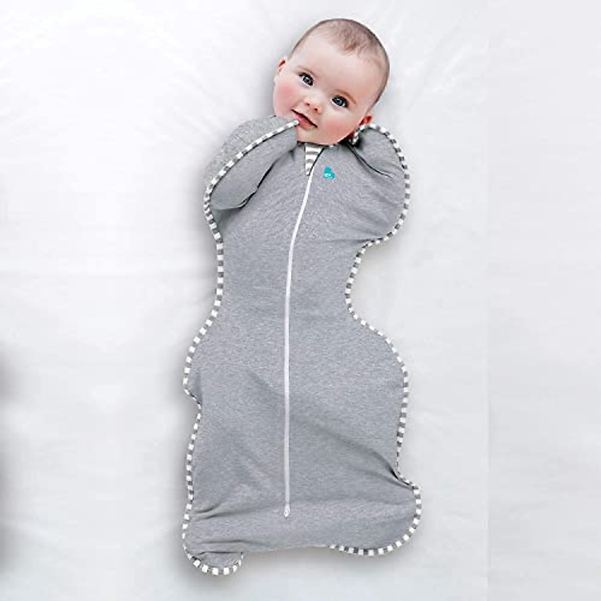 Love To Dream Swaddle UP, Gray, Small, 8-13 lbs, Dramatically Better Sleep, Allow Baby to Sleep in Their Preferred arms up Position for self-Soothing, snug fit Calms Startle Reflex