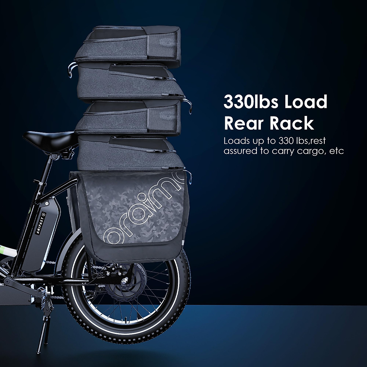 Oraimo Electric Bike for Adults,750W Motor (Peak 1000W) 20''x4.0 Fat Tire,Dual UL Certified 48V 10.4Ah Removable Battery,Ebike with 4A 3H Fast Charge,and Front Fork Suspension Electric Bicycle,Black