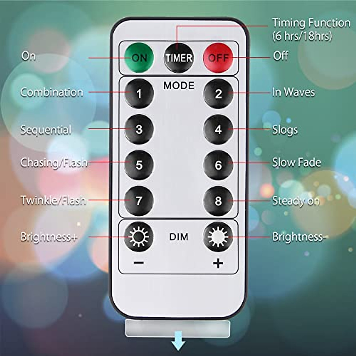 Globe String Lights Indoor Outdoor, 8 Modes Colorful Remote, USB String Lights forBedroom,Classroom,Outdoor String Lights for Patio,Garden,Party,Wedding, (6 Colorful Bulbs) (33FT USB)